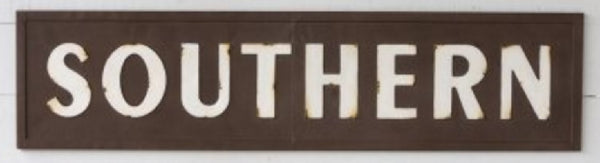 Huge 57" Vintage Inspired Embossed Metal SOUTHERN Sign – Glory & Grace